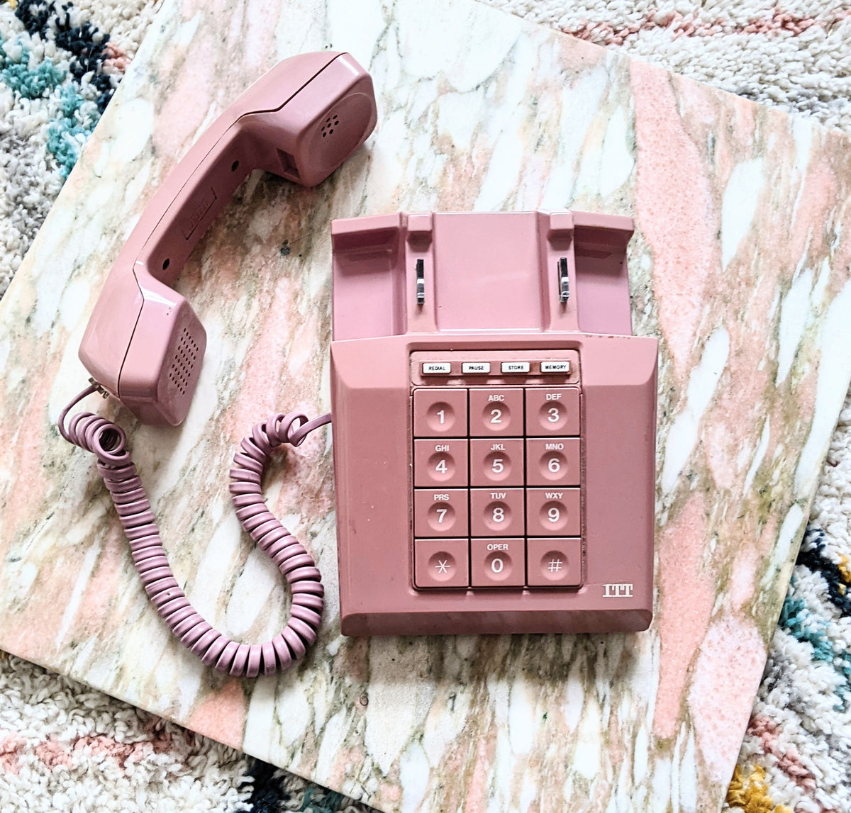 Pink Touch Tone Telephone – Leopard House Vintage